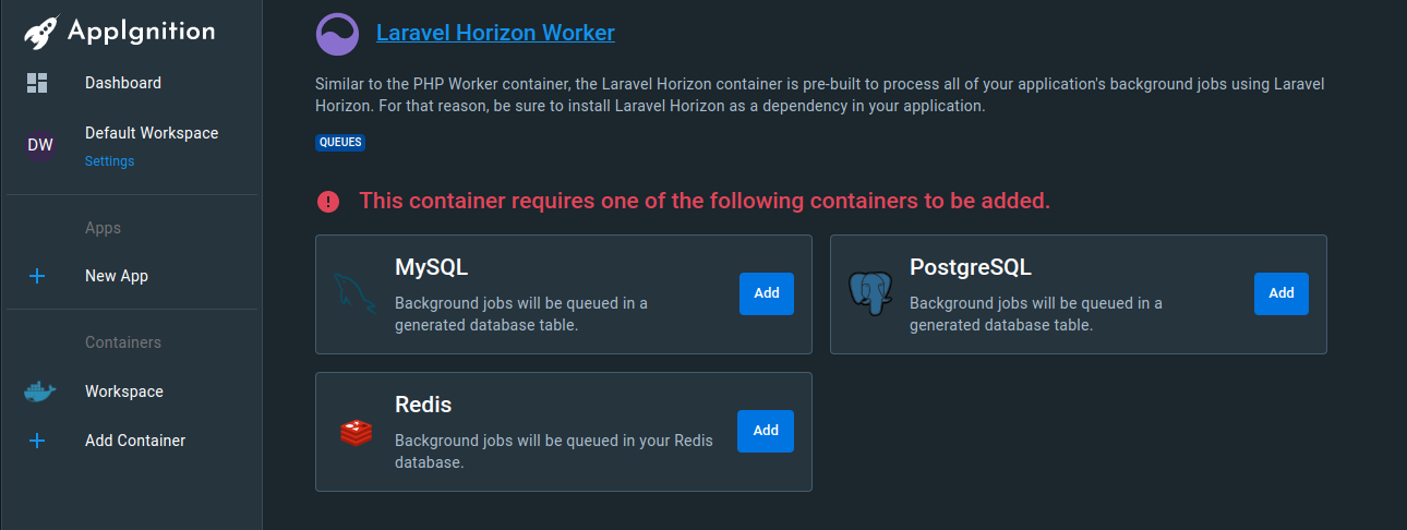 Add a Container | AppIgnition